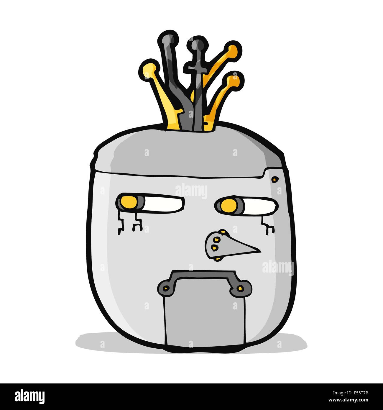 cartoon robot head Stock Vector Image & Art - Alamy