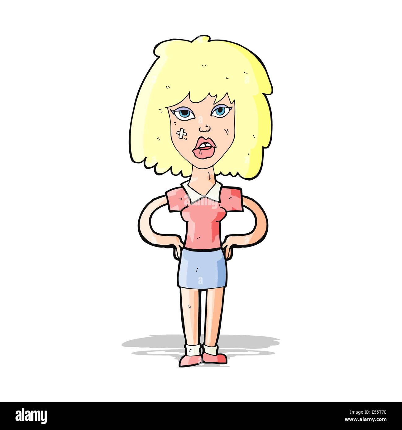 cartoon tough woman Stock Vector Image & Art - Alamy