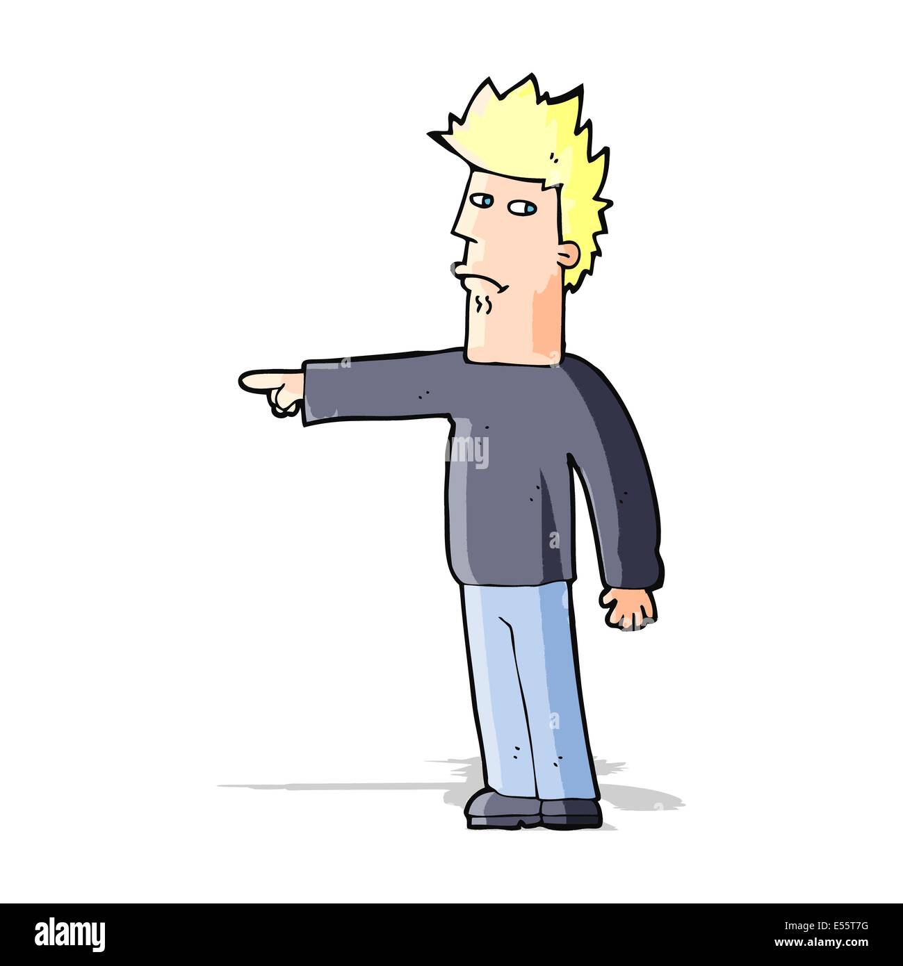 cartoon man pointing Stock Vector Image & Art - Alamy