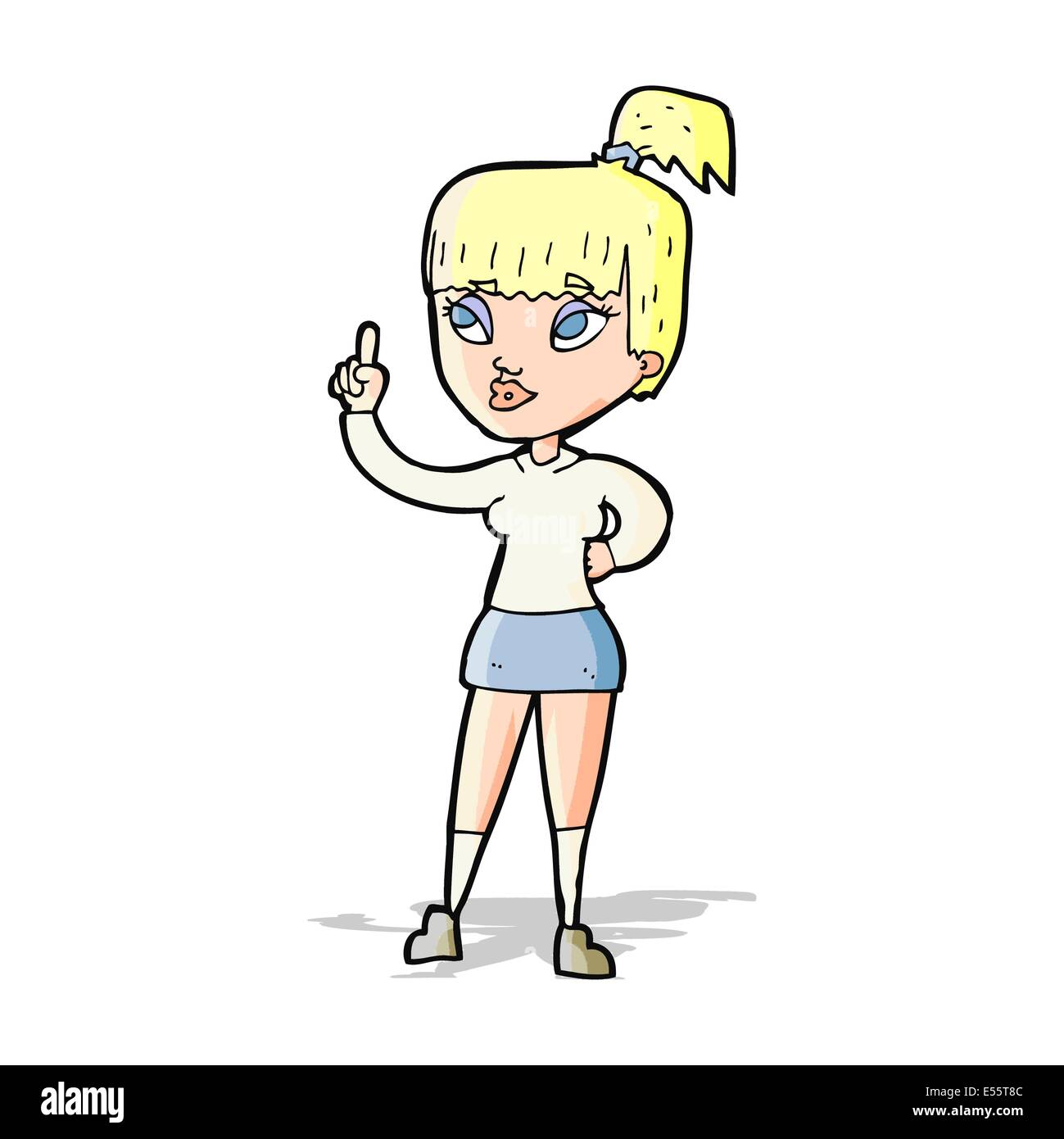 cartoon attractive girl with idea Stock Vector Image & Art - Alamy