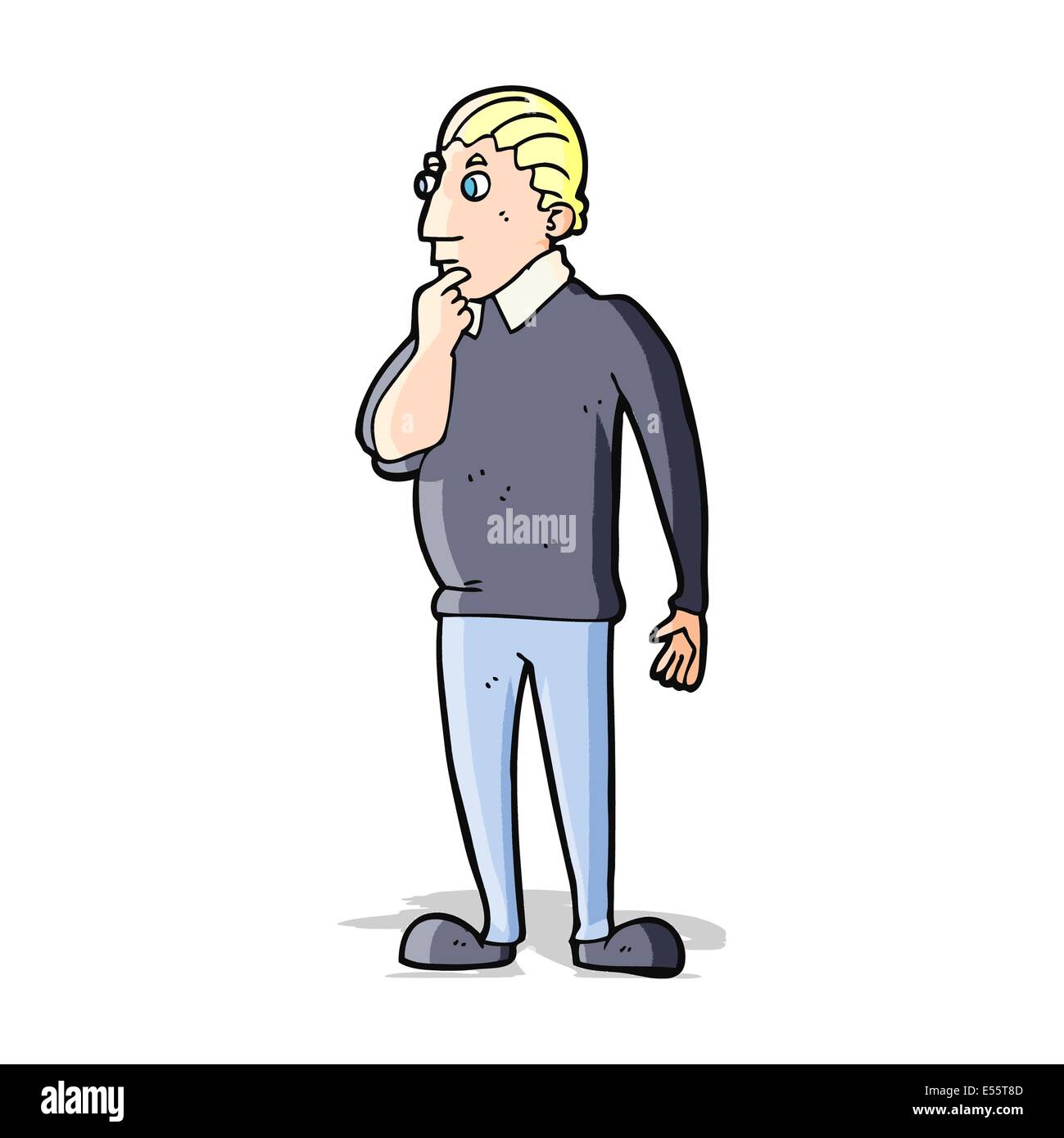 cartoon curious man Stock Vector Image & Art - Alamy