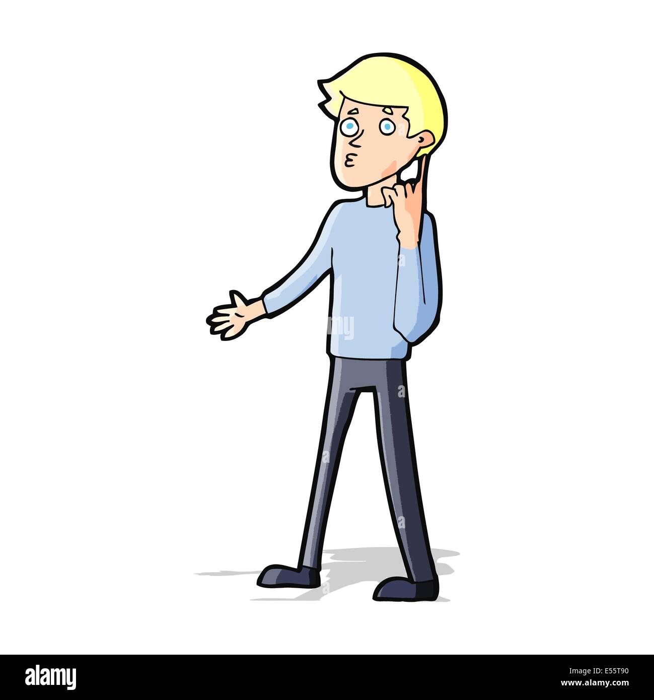 cartoon man asking question Stock Vector Image & Art - Alamy