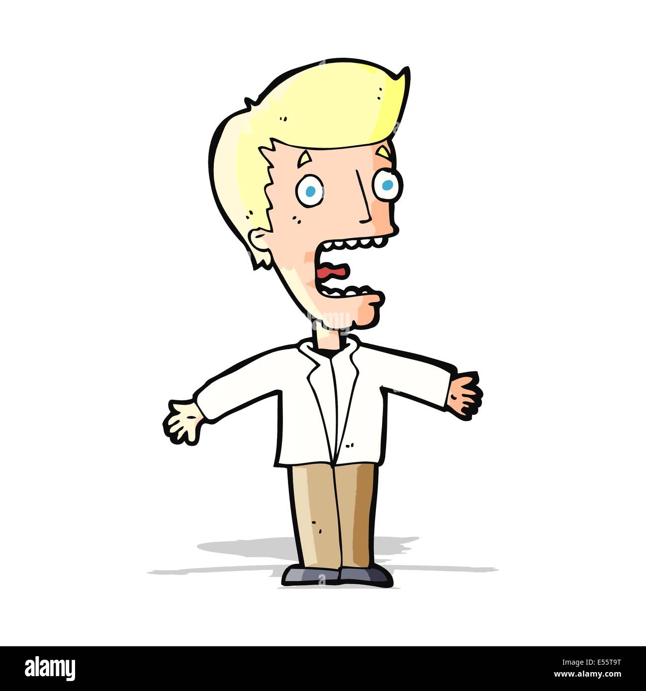 cartoon screaming man Stock Vector Image & Art - Alamy