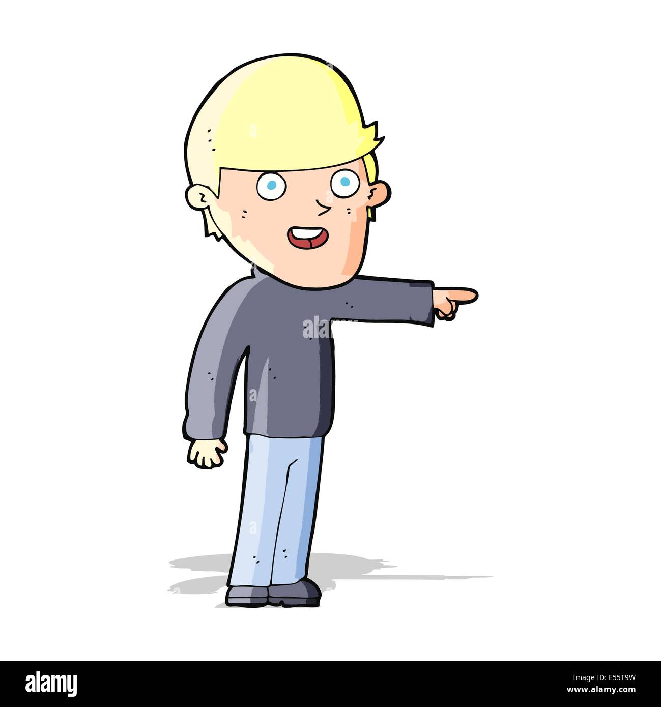 cartoon pointing man Stock Vector Image & Art - Alamy