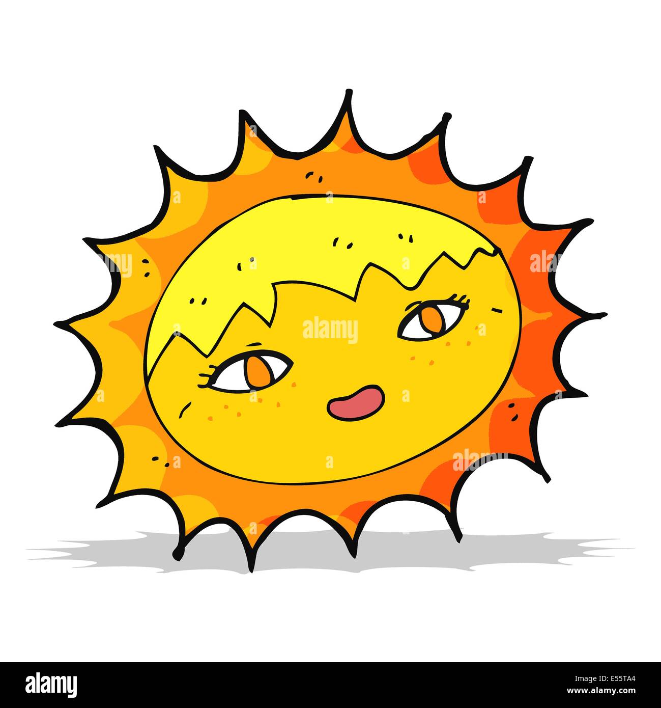 cartoon pretty sun Stock Vector Image & Art - Alamy