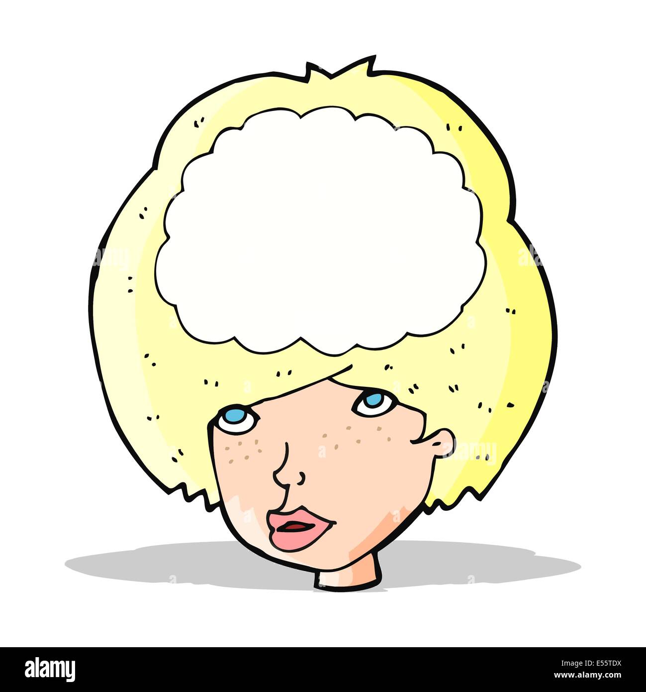 cartoon empty headed woman Stock Vector Image & Art - Alamy