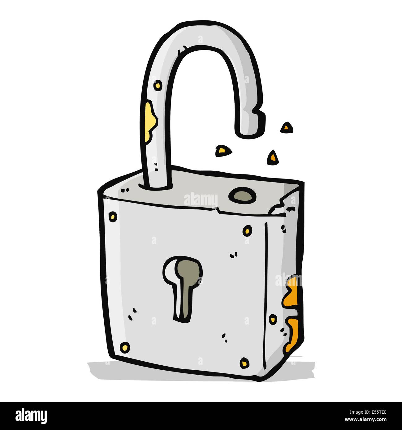 cartoon rusty old padlock Stock Vector Image & Art - Alamy