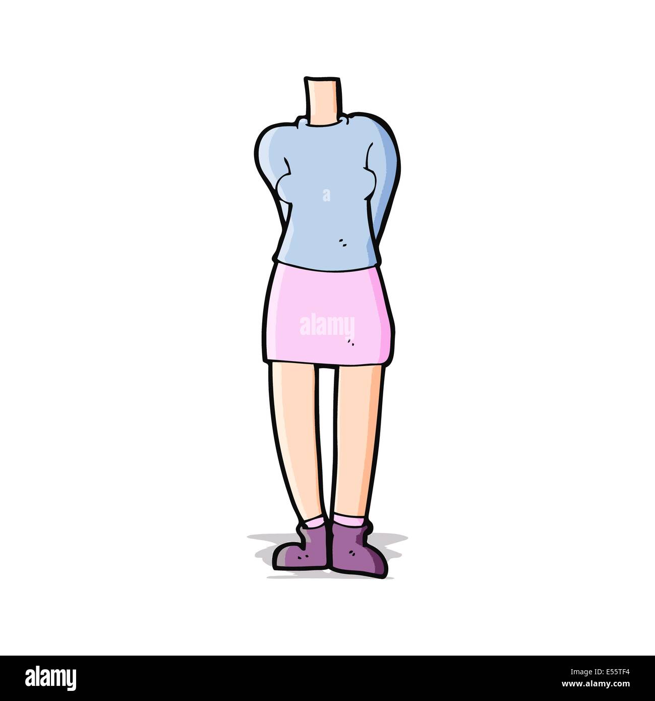 cartoon female body (mix and match cartoons or add own photos Stock ...
