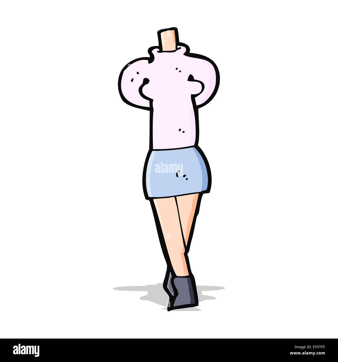 cartoon female body (mix and match cartoons or add own photos Stock ...