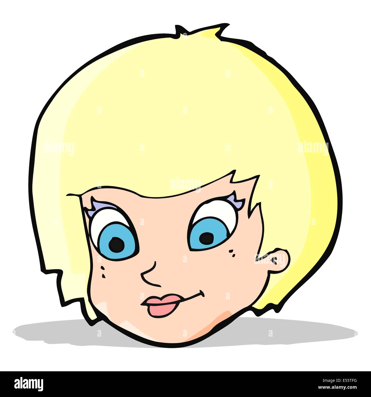 cartoon female face Stock Vector Image & Art - Alamy