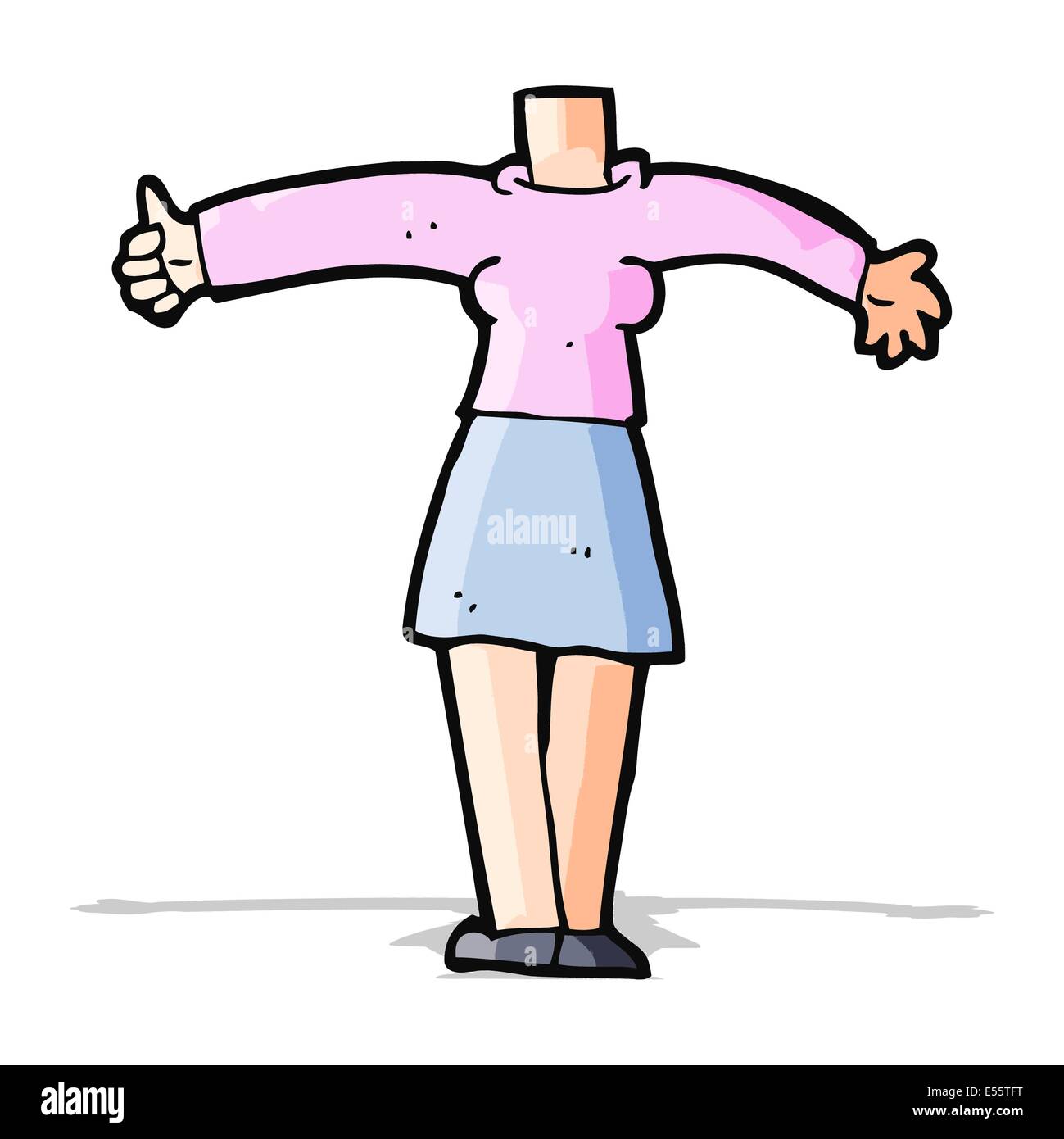 cartoon female body (add photos or mix and match cartoons Stock Vector ...