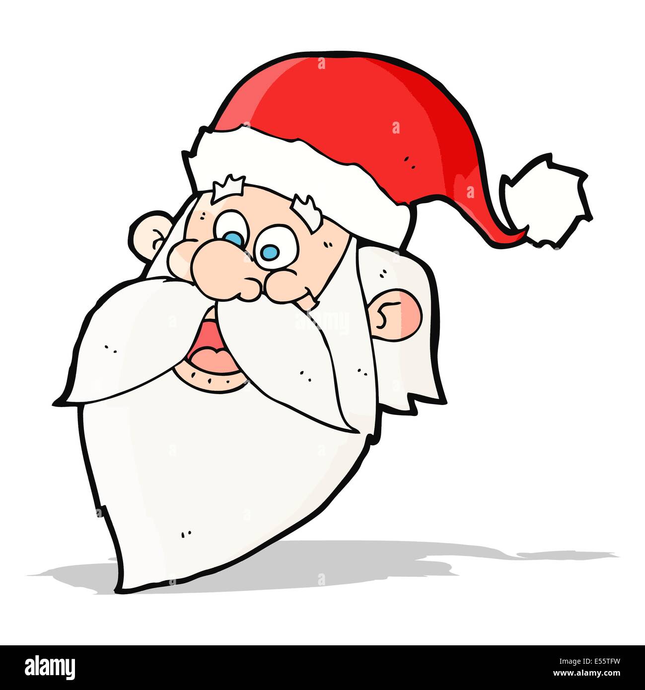 cartoon jolly santa claus face Stock Vector Image & Art - Alamy
