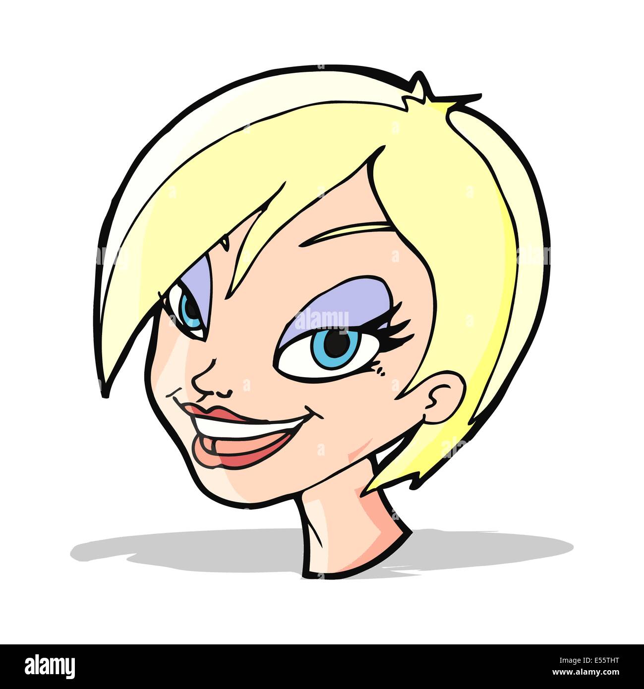 cartoon pretty female face Stock Vector Image & Art - Alamy