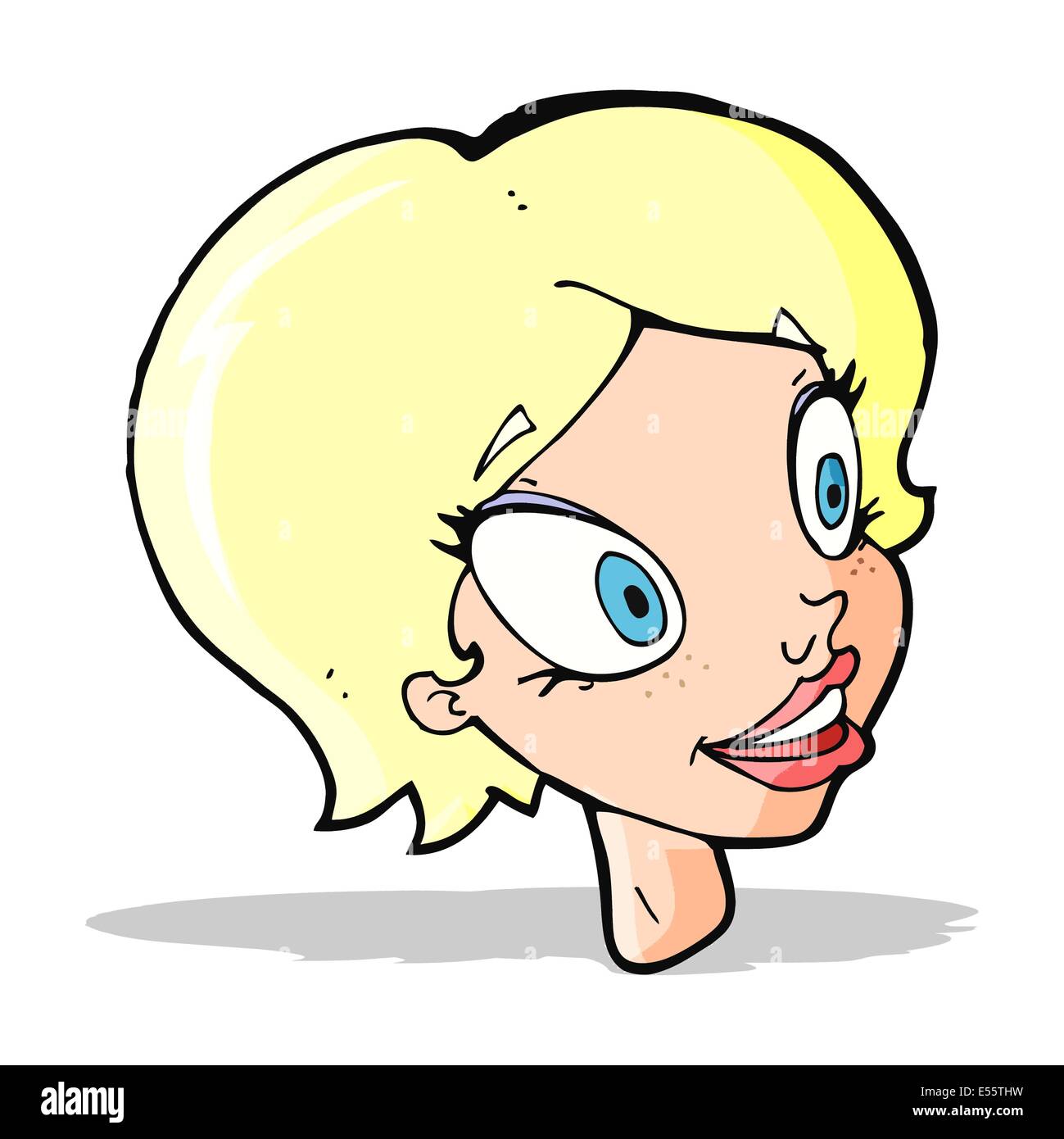 cartoon pretty female face Stock Vector Image & Art - Alamy