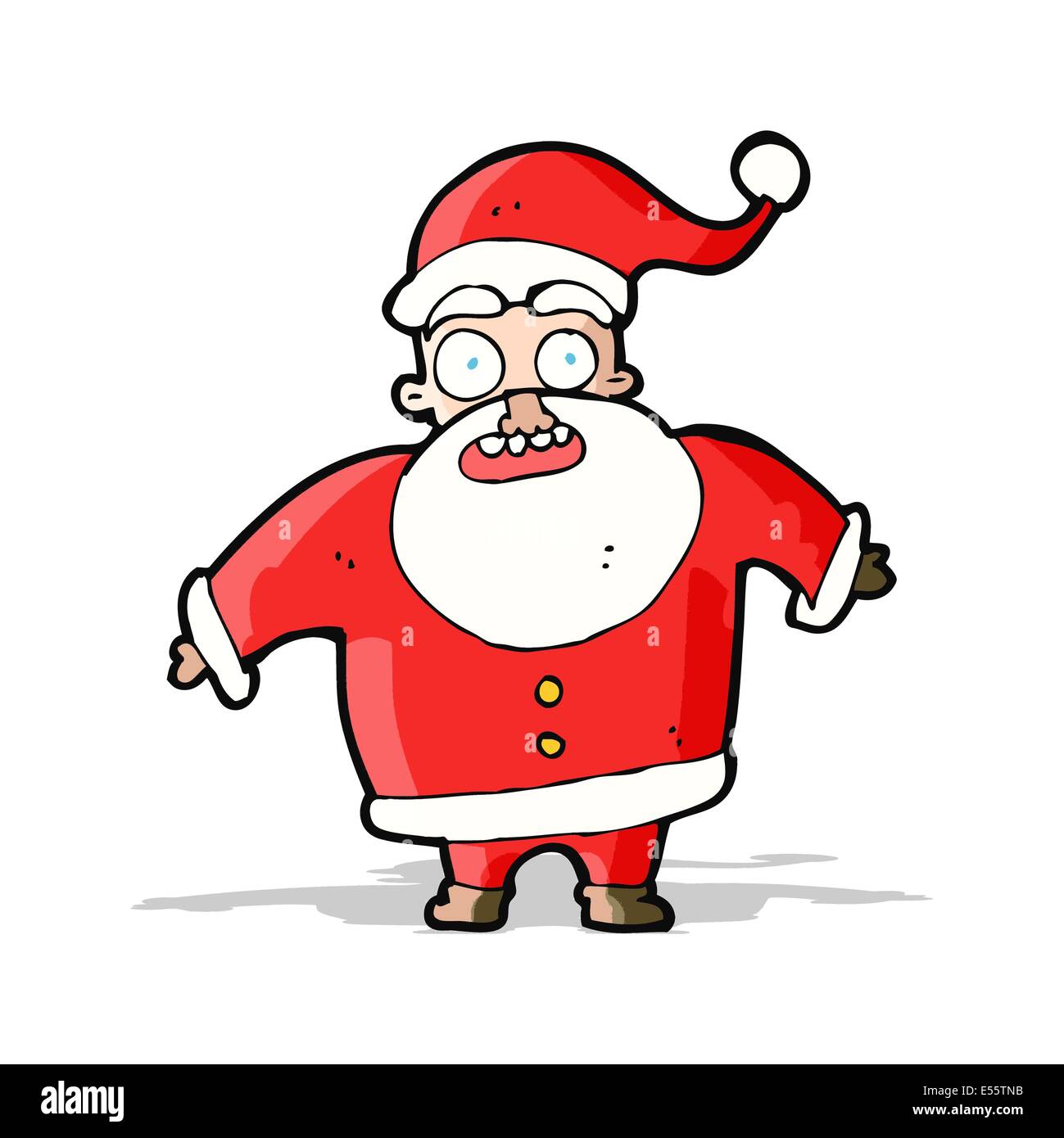cartoon shocked santa claus Stock Vector Image & Art - Alamy