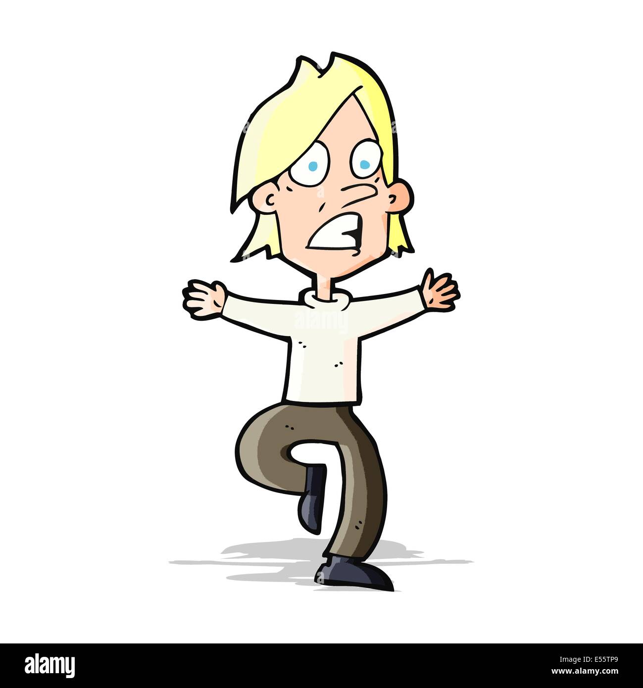 cartoon panicking man Stock Vector Image & Art - Alamy
