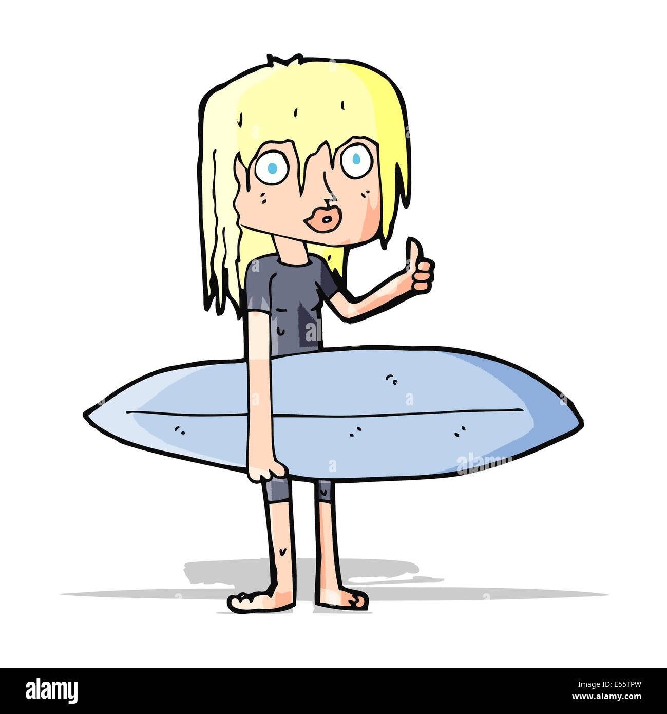 Cartoon Surfer Girl Stock Vector Image And Art Alamy