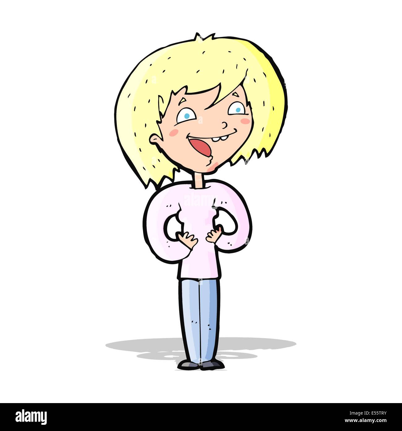 cartoon excited woman Stock Vector Image & Art - Alamy