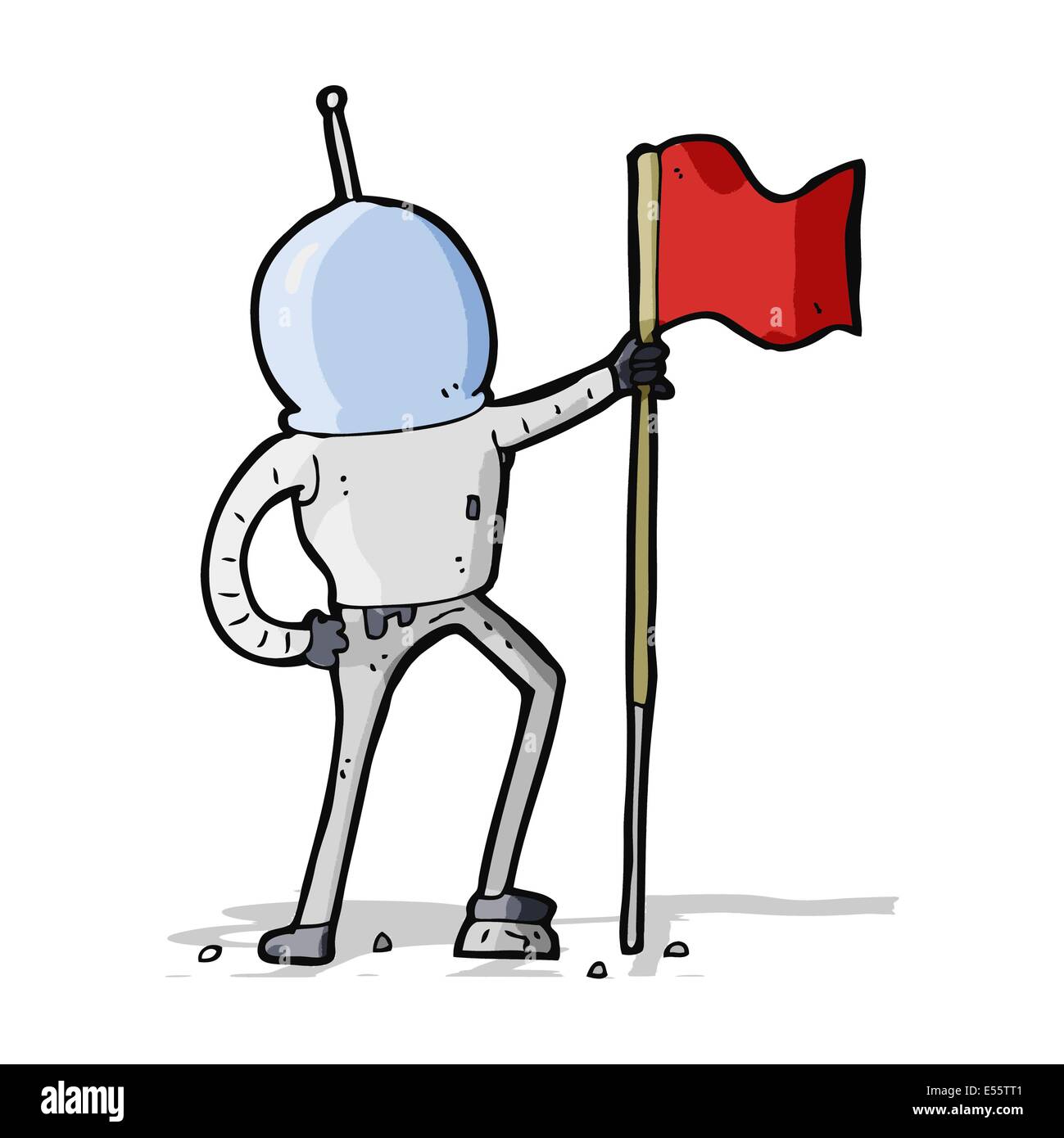 Planting the flag Cut Out Stock Images & Pictures - Alamy