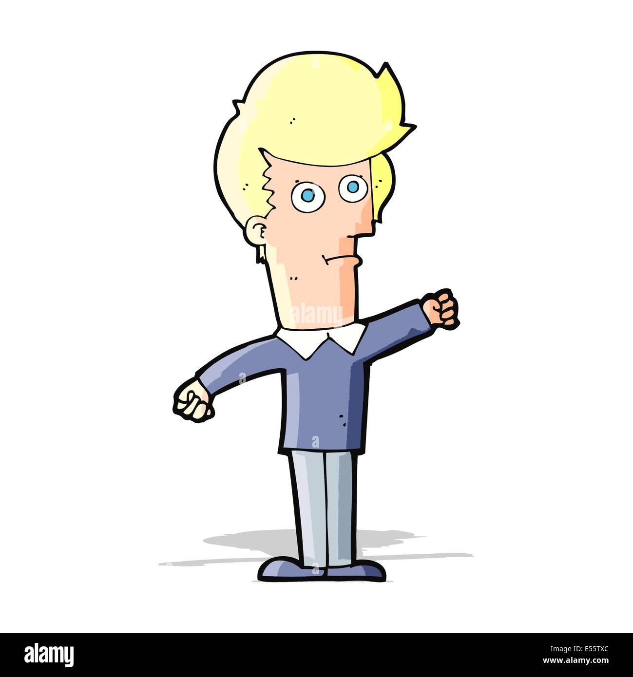 cartoon man punching Stock Vector Image & Art - Alamy