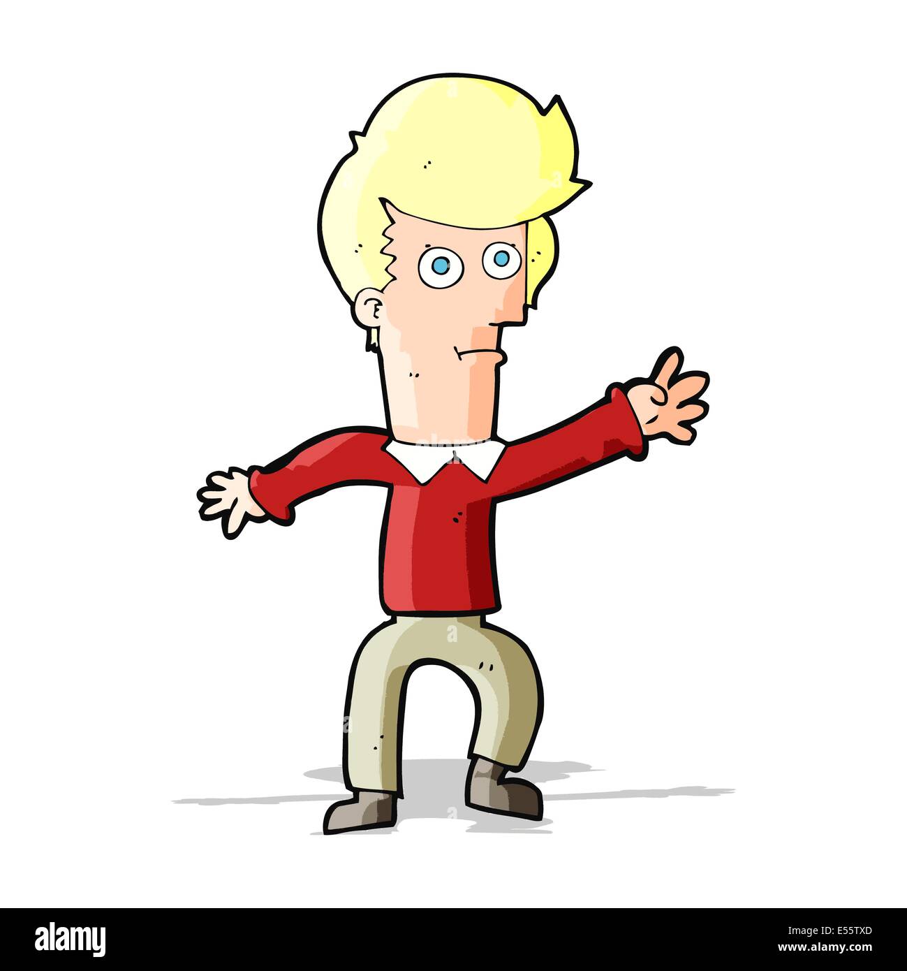 cartoon man waving Stock Vector Image & Art - Alamy