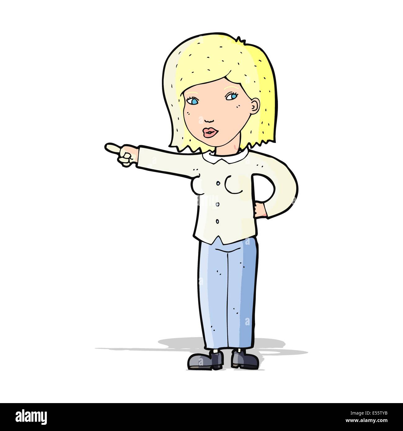 cartoon woman pointing Stock Vector Image & Art - Alamy