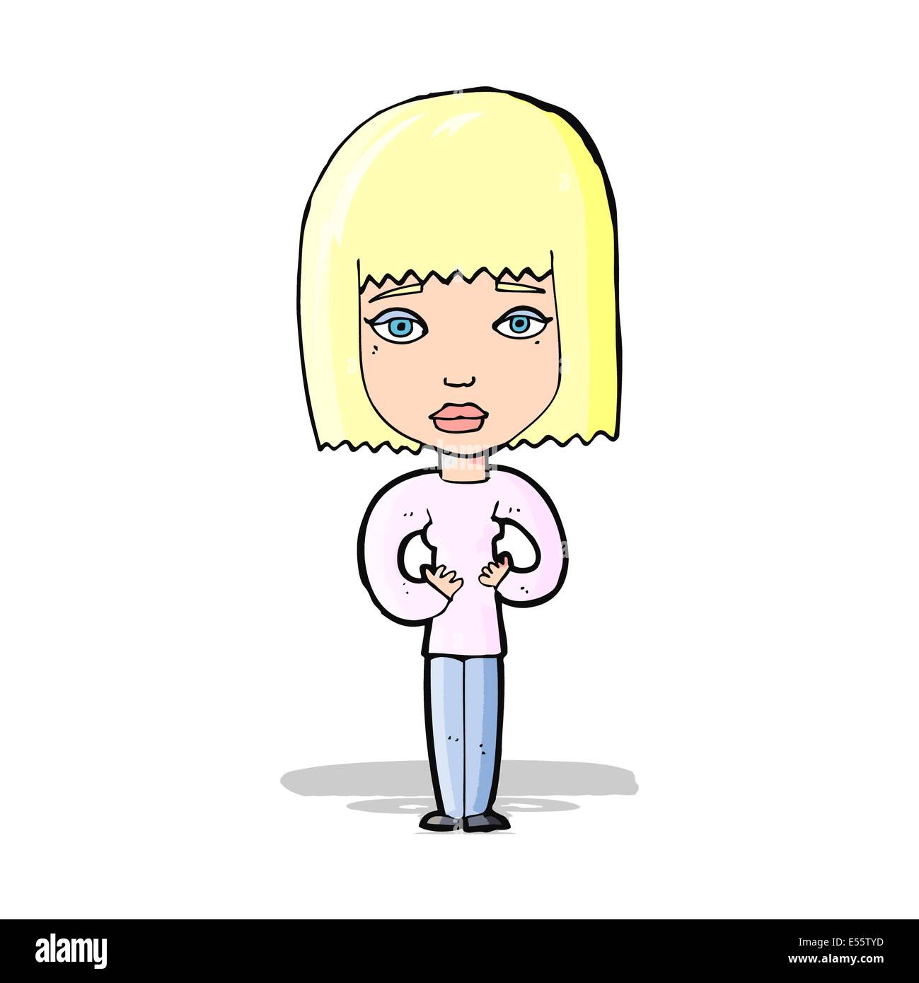 cartoon woman indicating self Stock Vector Image & Art - Alamy
