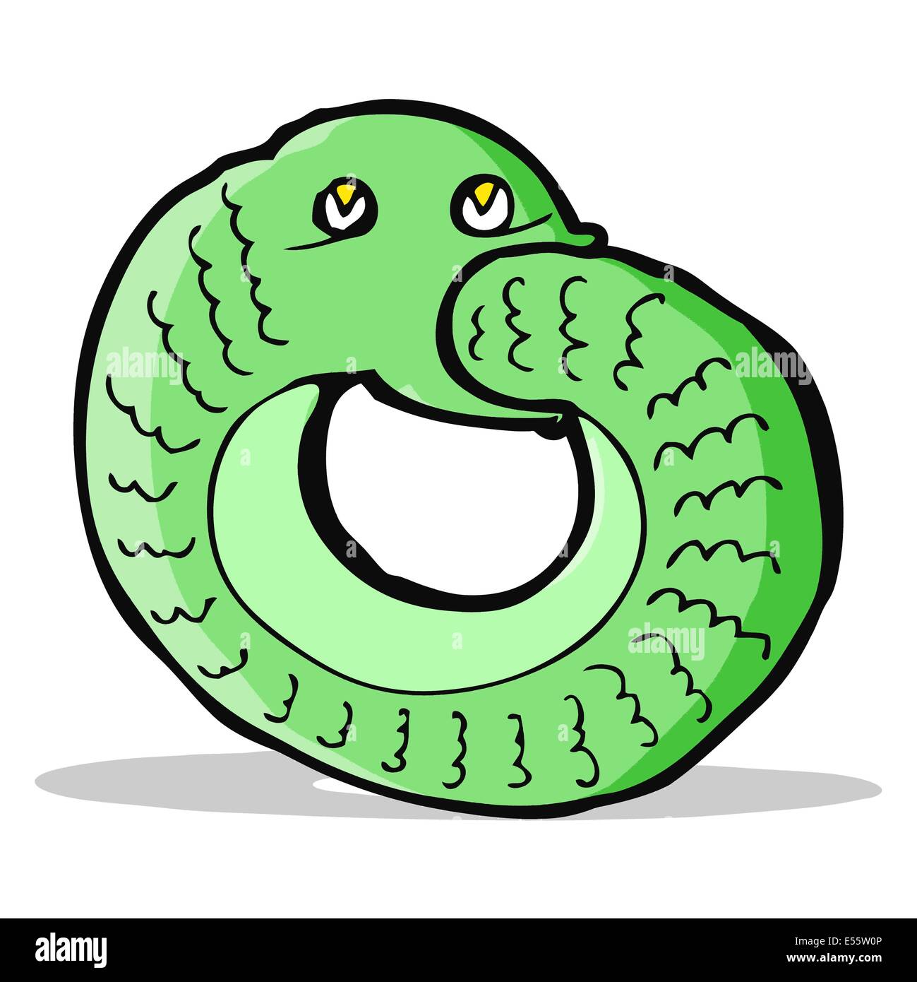 cartoon snake eating own tail Stock Vector Image & Art - Alamy