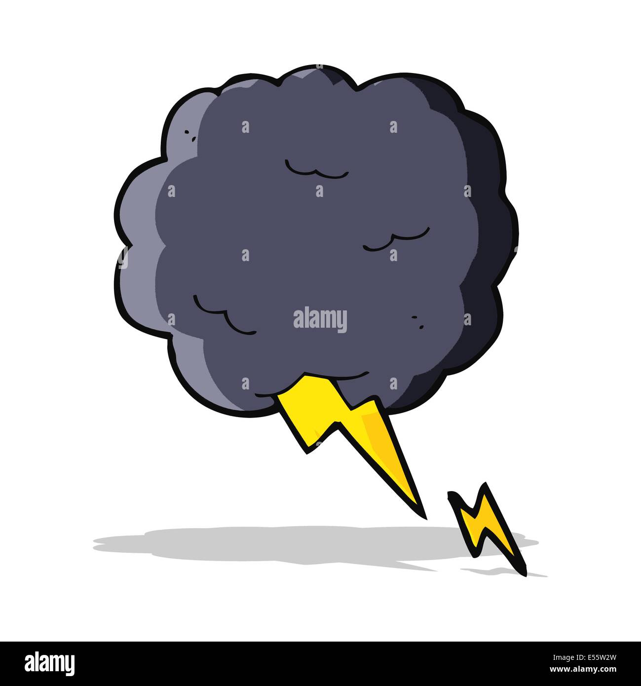 cartoon thundercloud symbol Stock Vector Image & Art - Alamy