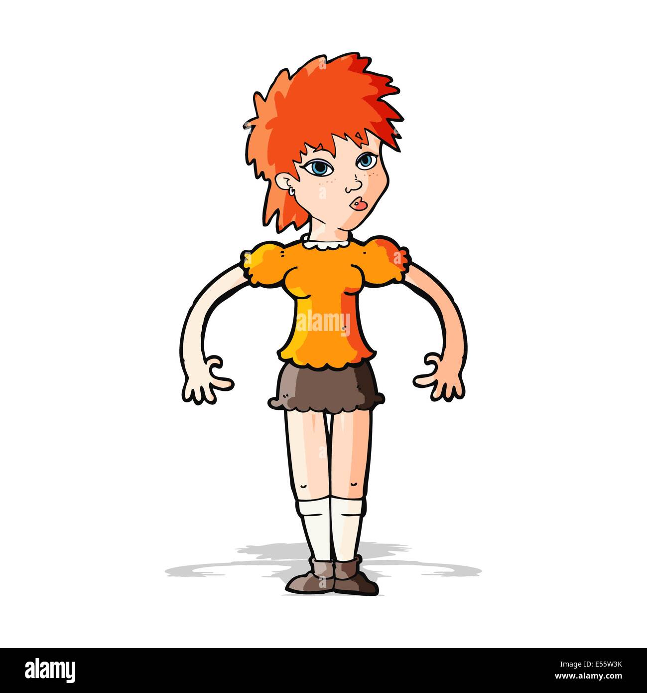 cartoon curious woman Stock Vector Image & Art - Alamy