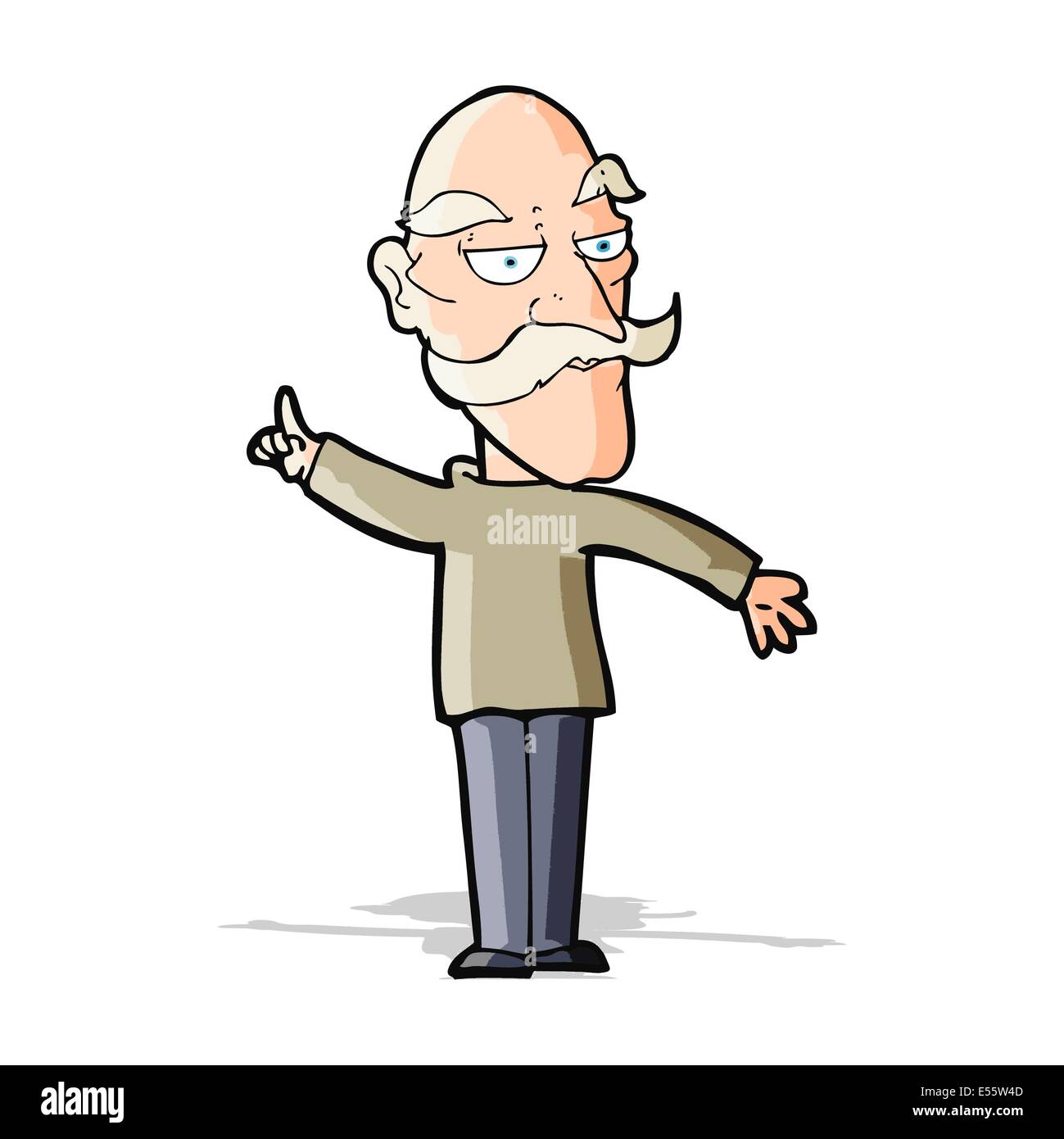 Cartoon old man telling hi-res stock photography and images - Alamy