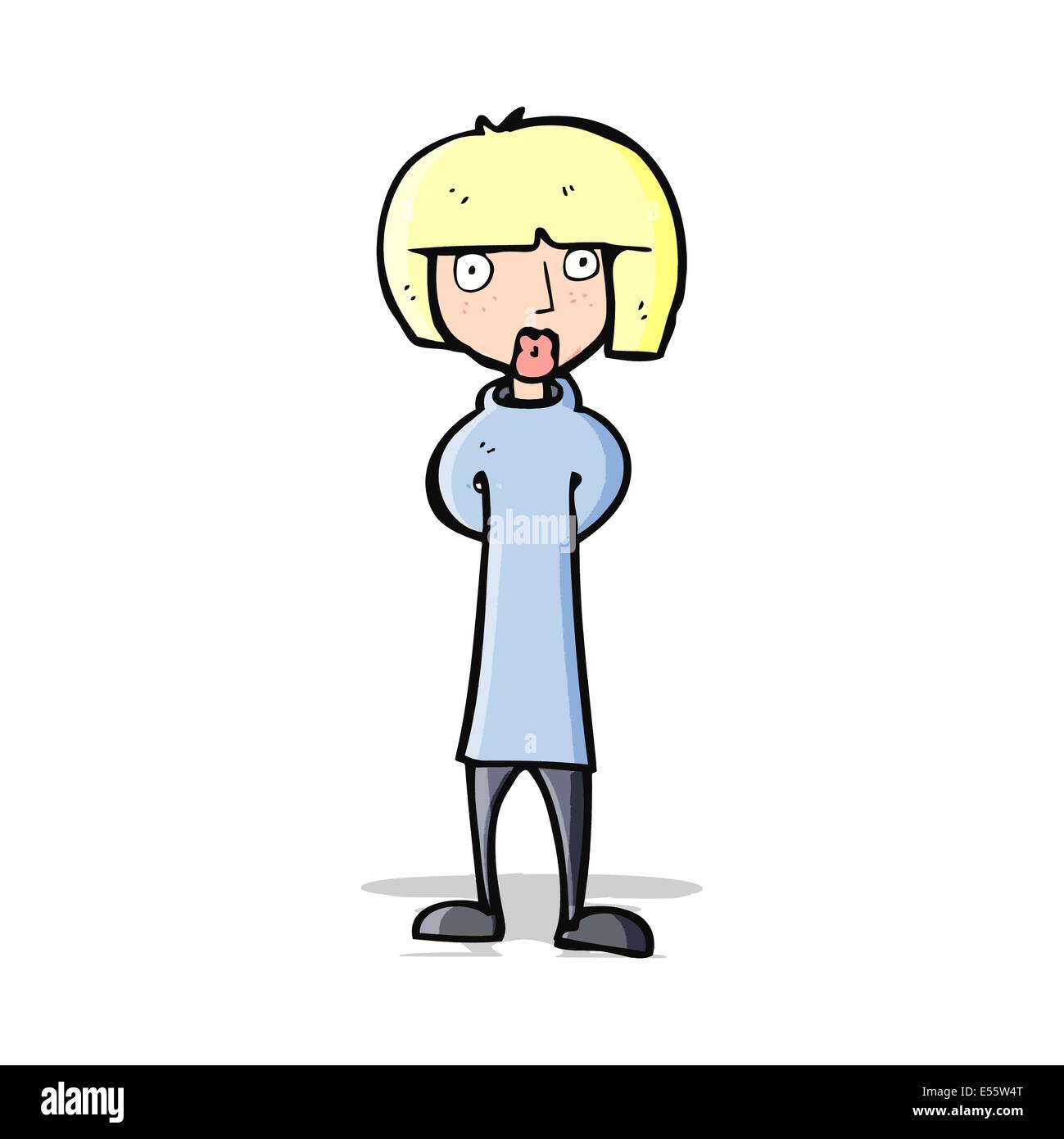 cartoon curious woman Stock Vector Image & Art - Alamy