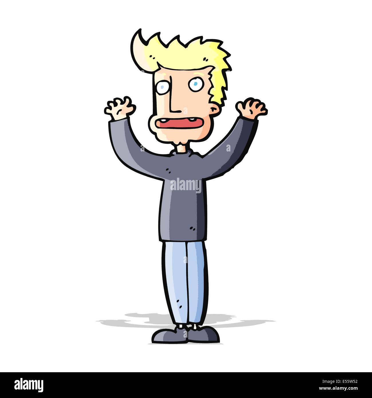 cartoon stressed man Stock Vector Image & Art - Alamy