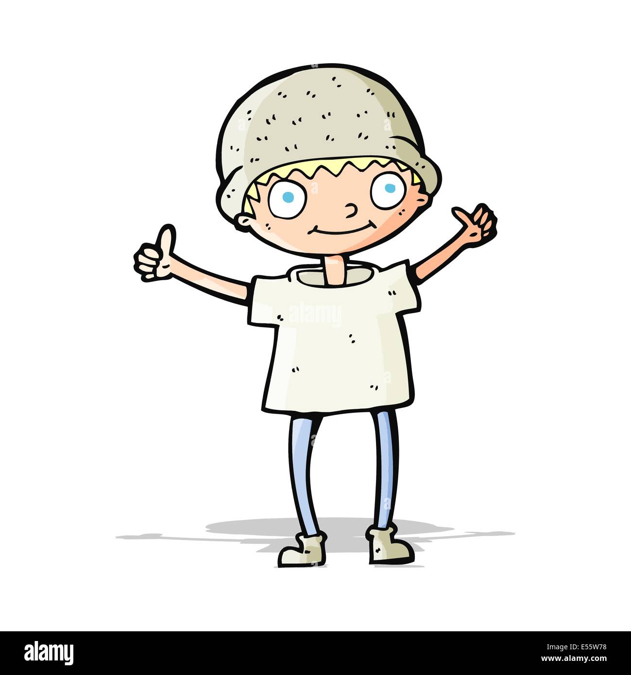 cartoon boy with positive attitude Stock Vector Image & Art - Alamy