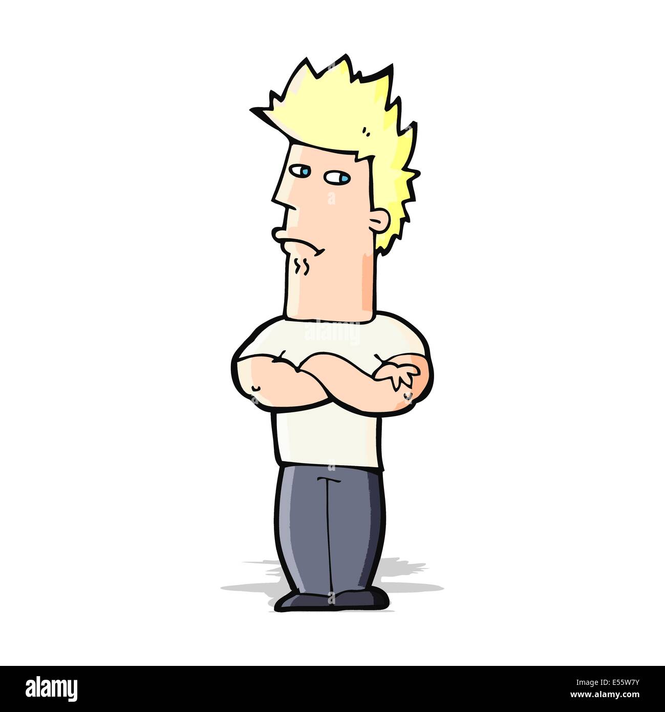 cartoon man sulking Stock Vector Image & Art - Alamy