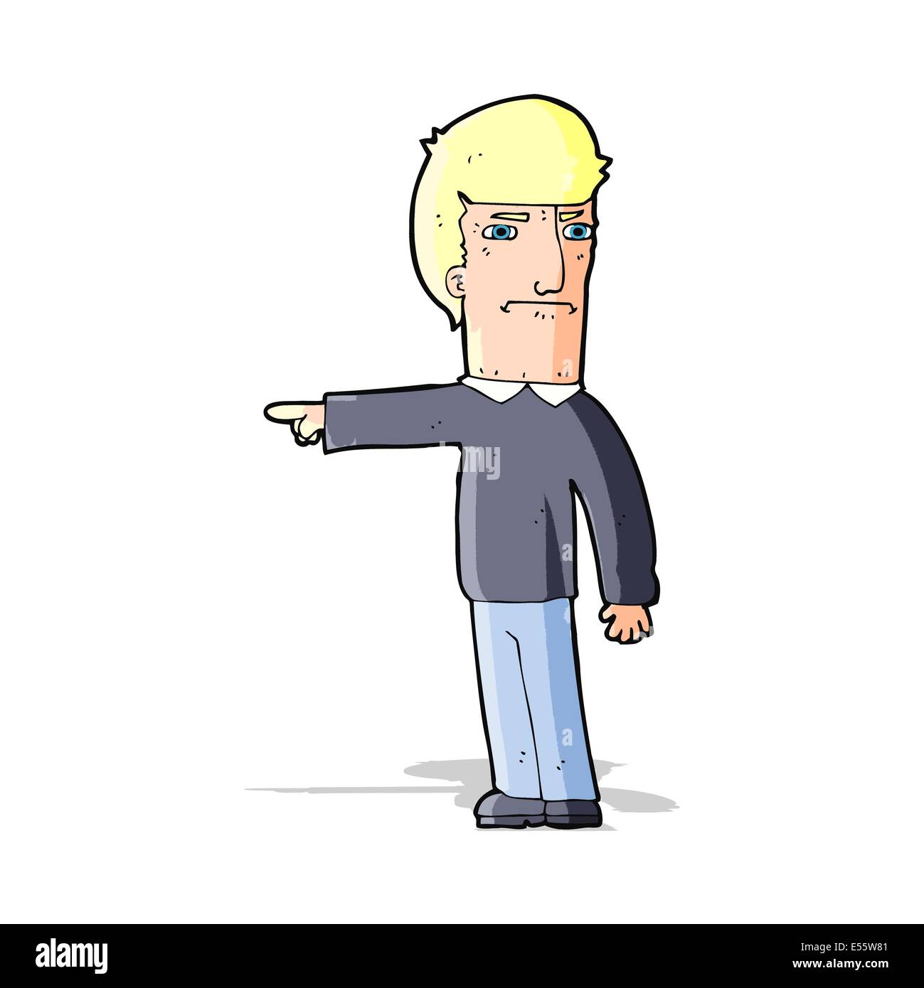 cartoon man pointing Stock Vector Image & Art - Alamy