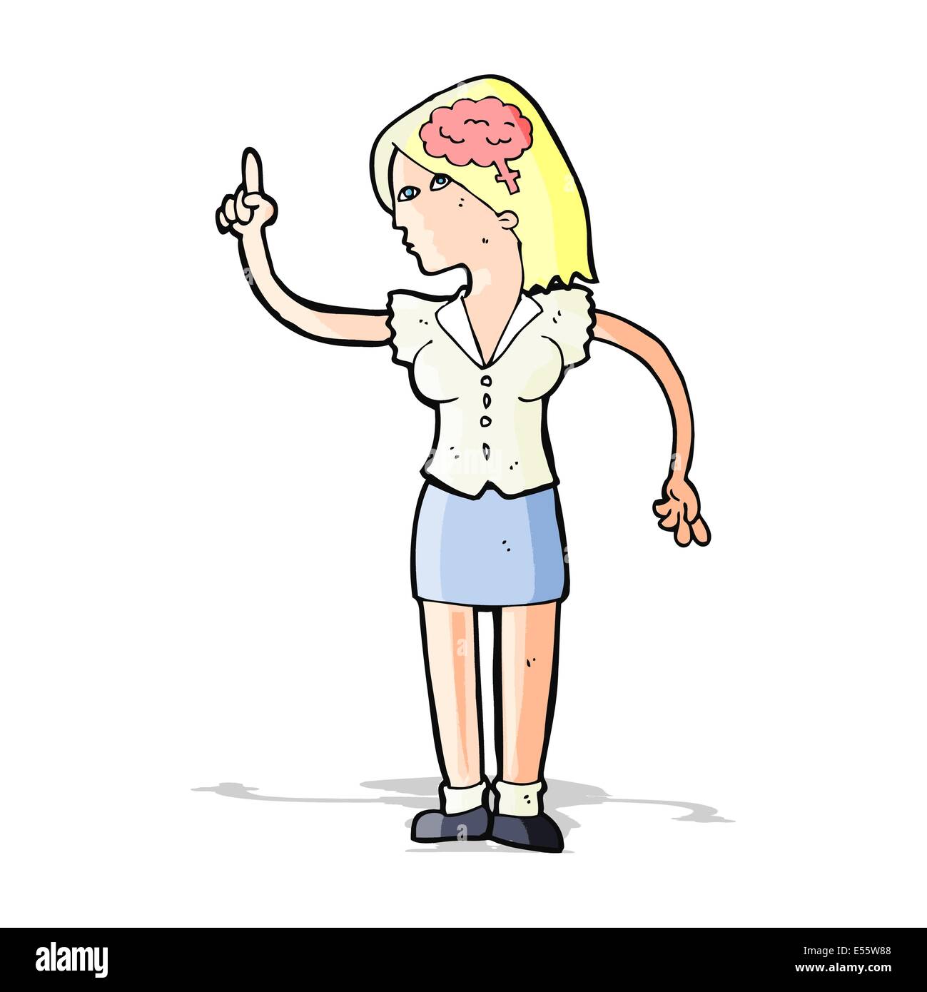 cartoon woman with clever idea Stock Vector Image & Art - Alamy
