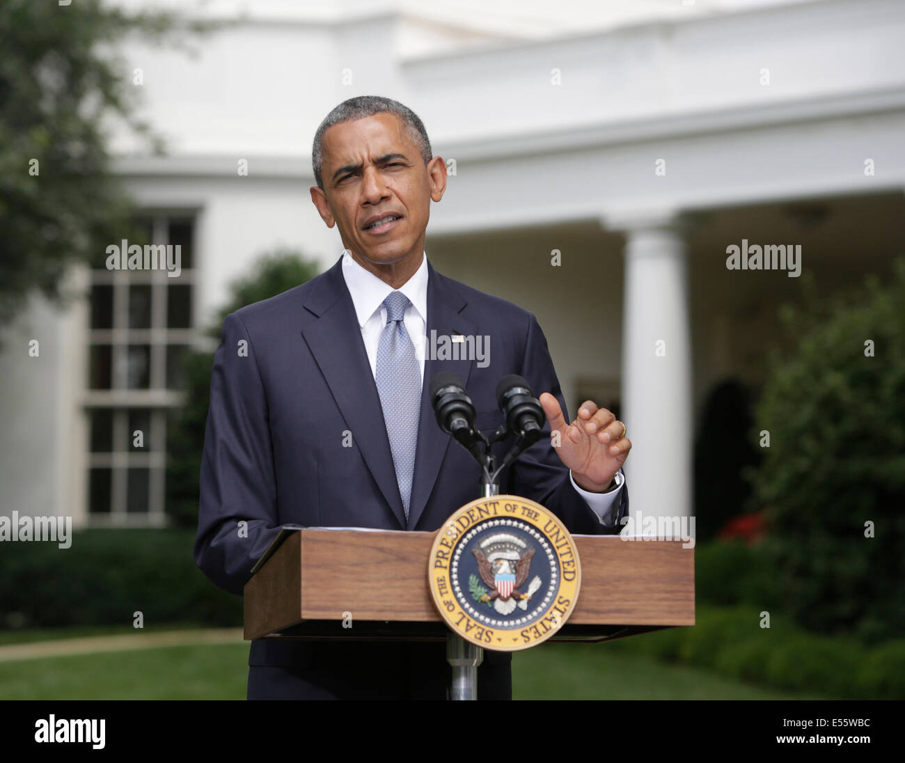 Washington DC, US. 21st July, 2014. United States President Barack ...