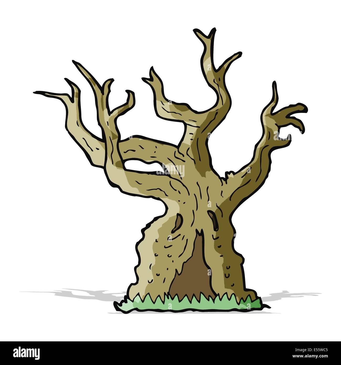 cartoon spooky old tree Stock Vector Image & Art - Alamy
