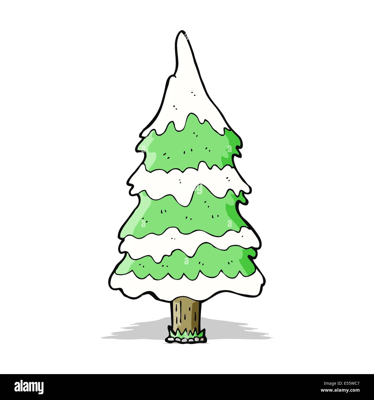 cartoon snowy tree Stock Vector Image & Art - Alamy