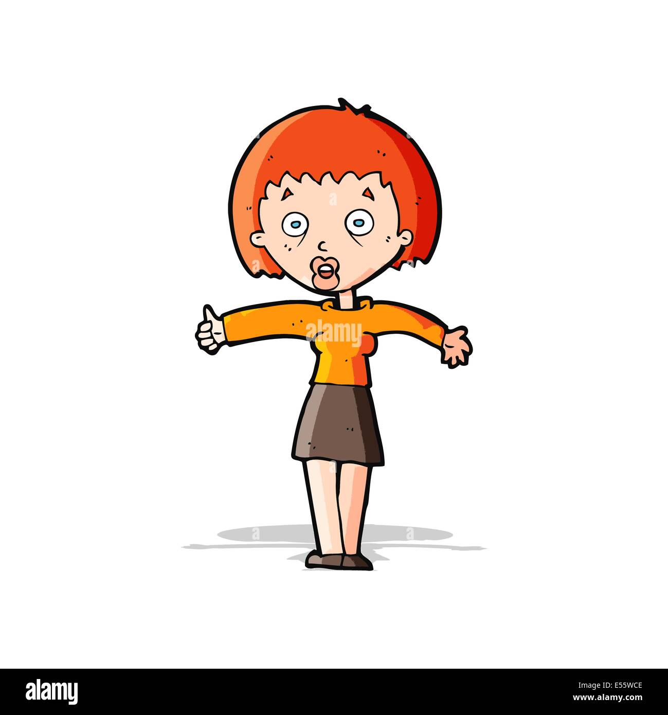 cartoon amazed woman Stock Vector Image & Art - Alamy