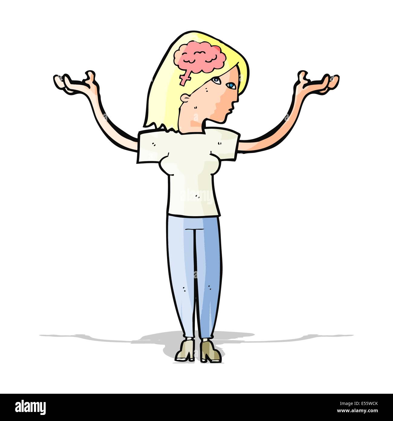 cartoon intelligent woman Stock Vector Image & Art - Alamy