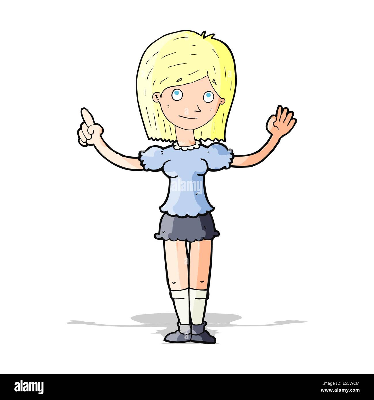 cartoon woman explaining idea Stock Vector Image & Art - Alamy