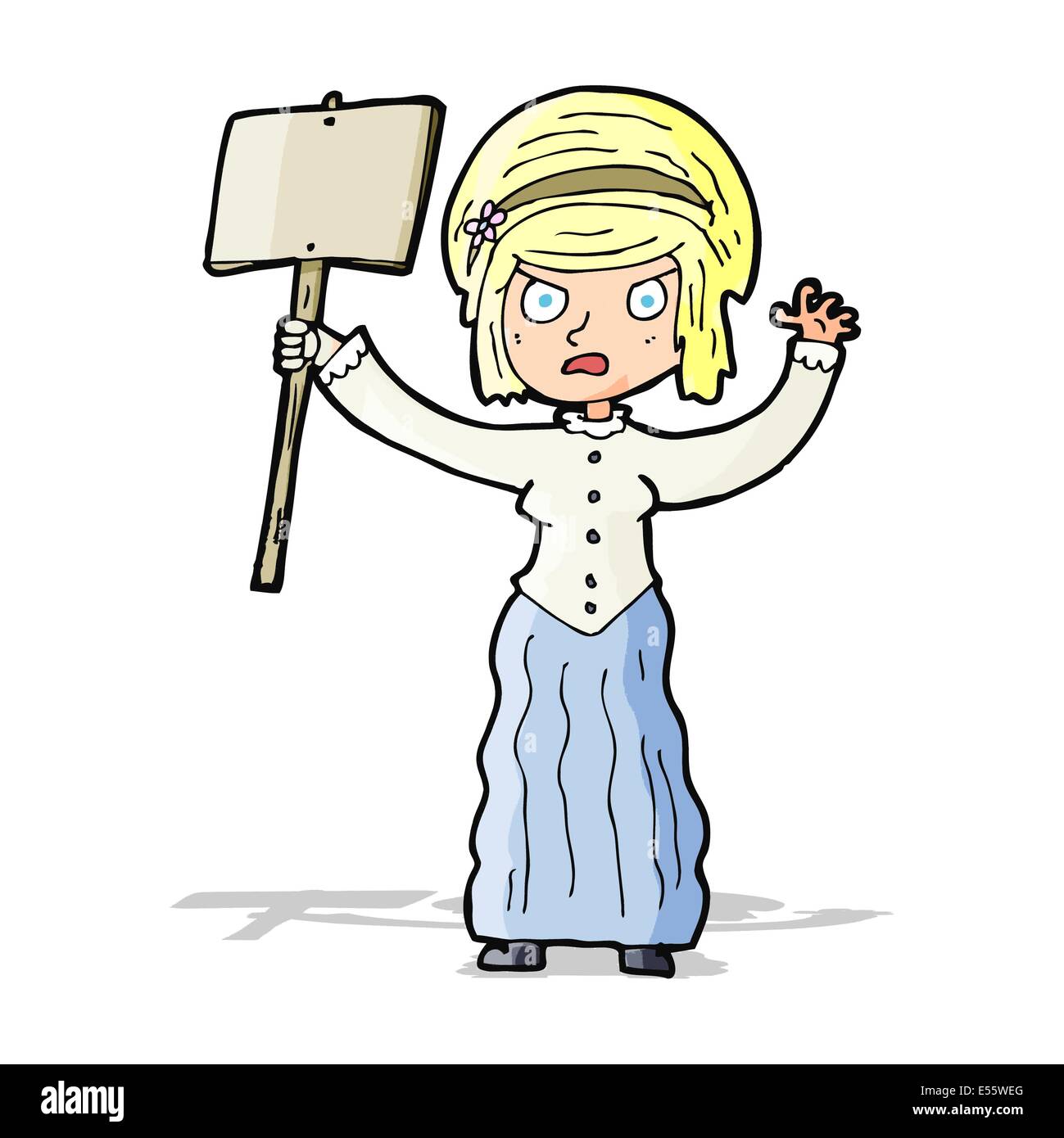 cartoon victorian woman protesting Stock Vector Image & Art - Alamy