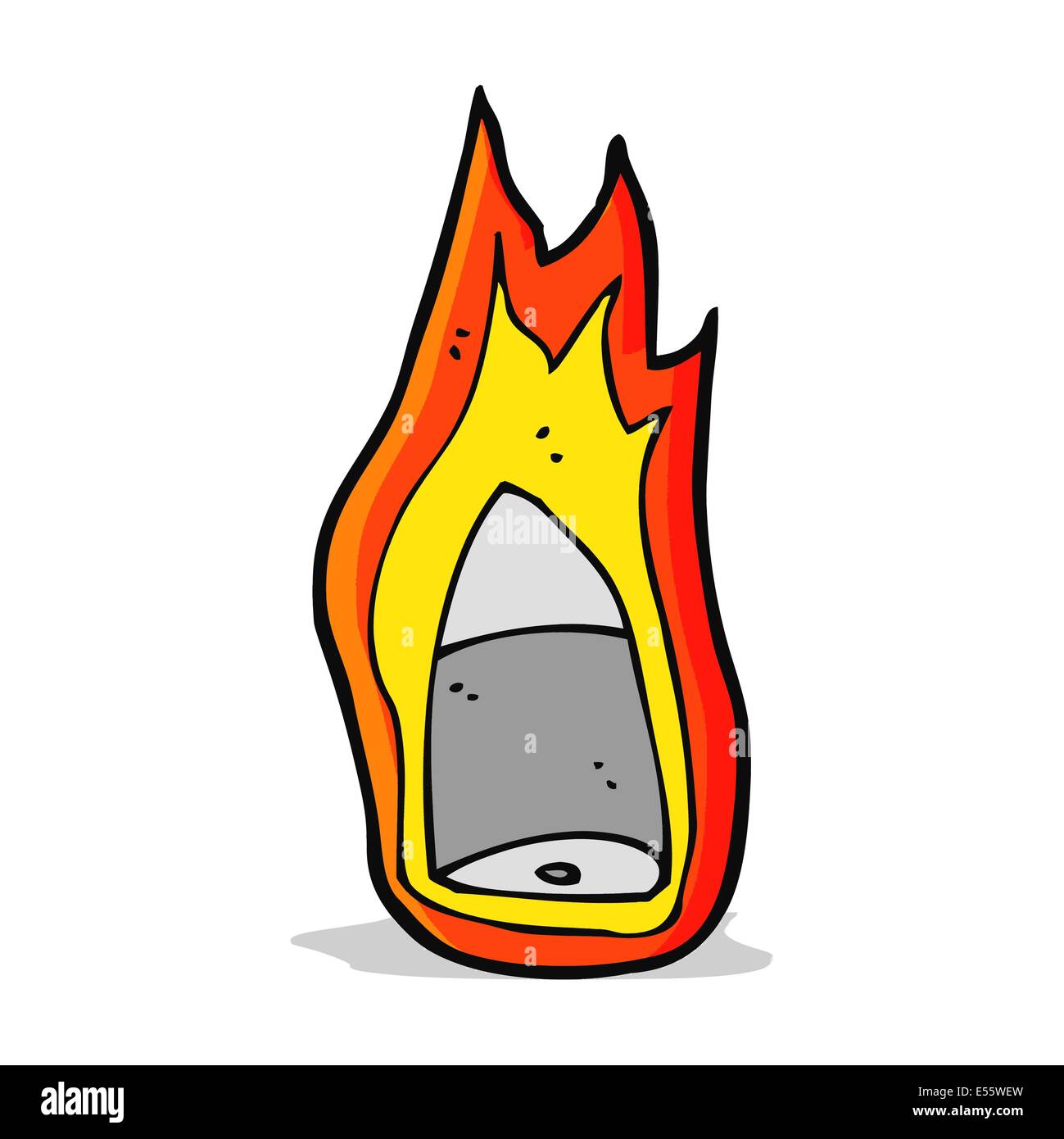 cartoon flaming bullet Stock Vector Image & Art - Alamy