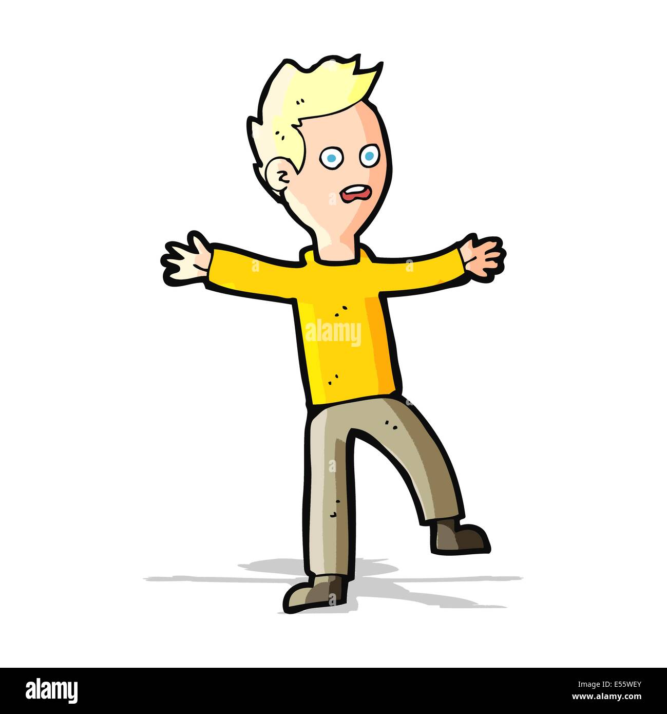 cartoon startled boy Stock Vector Image & Art - Alamy