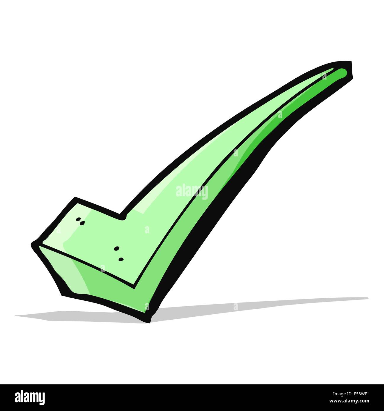 cartoon positive tick symbol Stock Vector Image & Art - Alamy