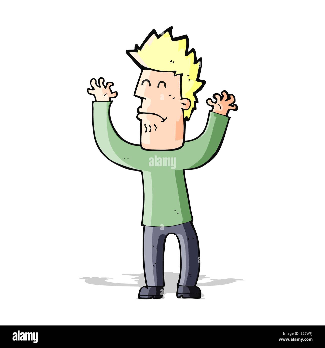 cartoon stressed man Stock Vector Image & Art - Alamy