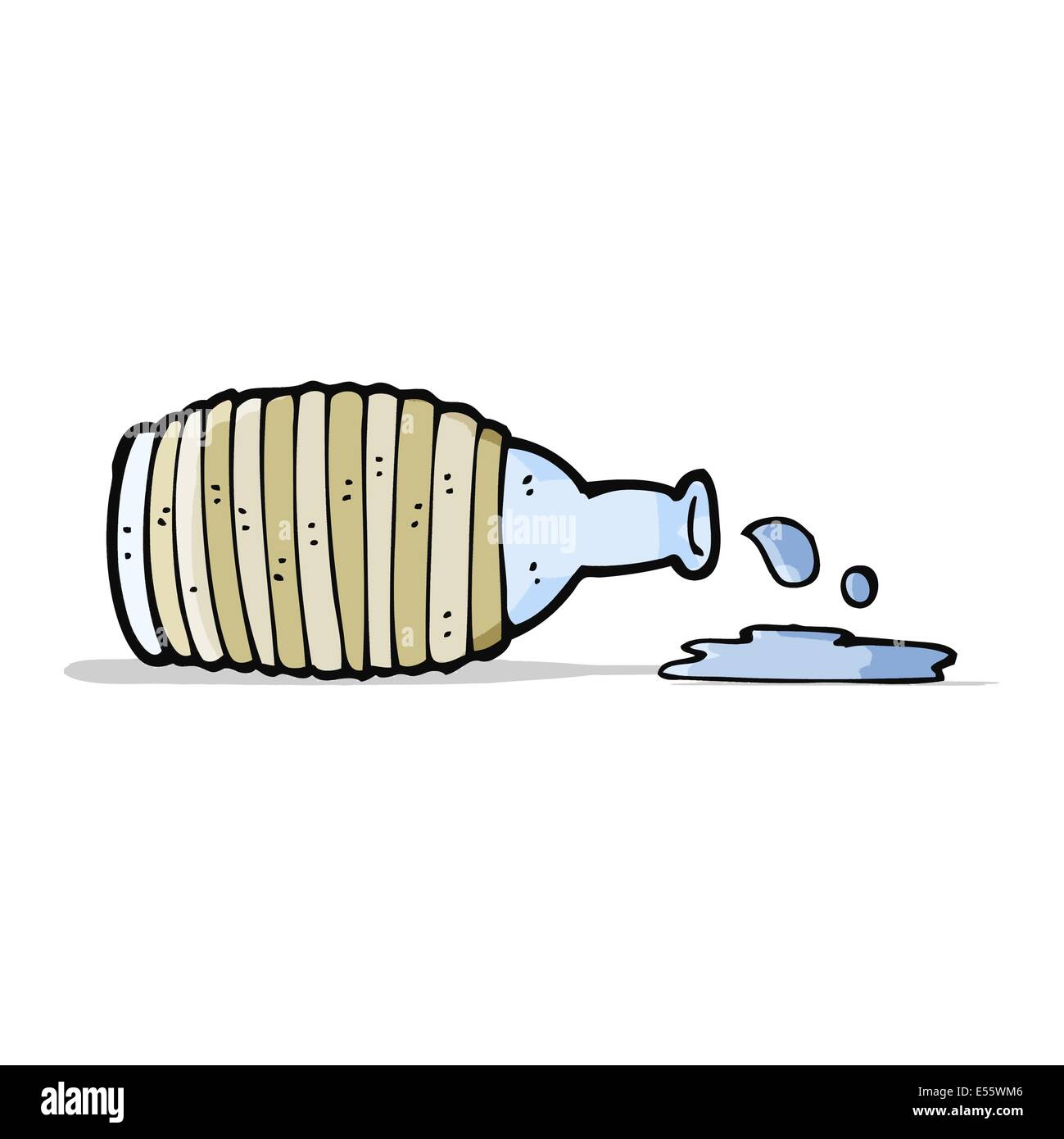 cartoon spilled bottle Stock Vector Image & Art - Alamy