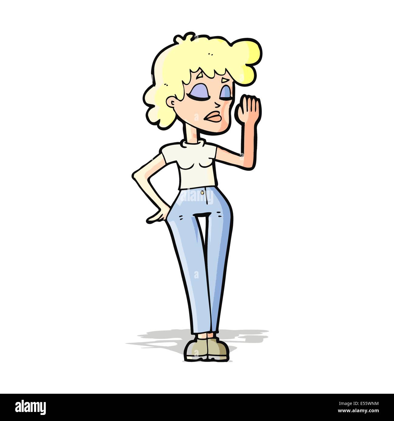 cartoon woman ignoring Stock Vector Image & Art - Alamy